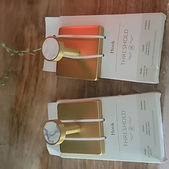 Threshold | Accents | Final Set Of 2 Threshold Hooks For The Wall Gold ...